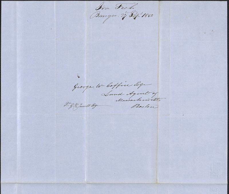 Ira Fish to George Coffin, 27 September 1850 - Digital Commonwealth