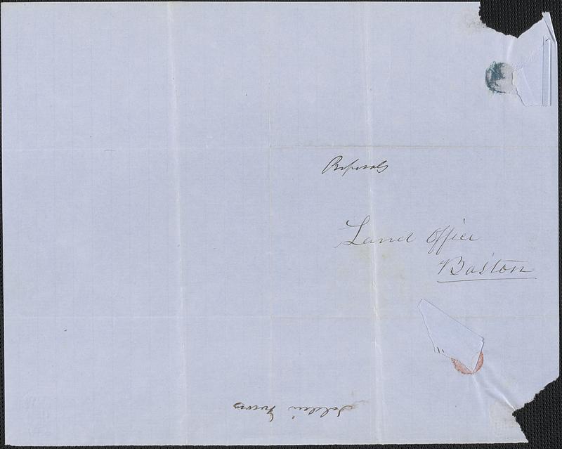 Joel Bartlett to Samuel Warner, 1 October 1851 - Digital Commonwealth