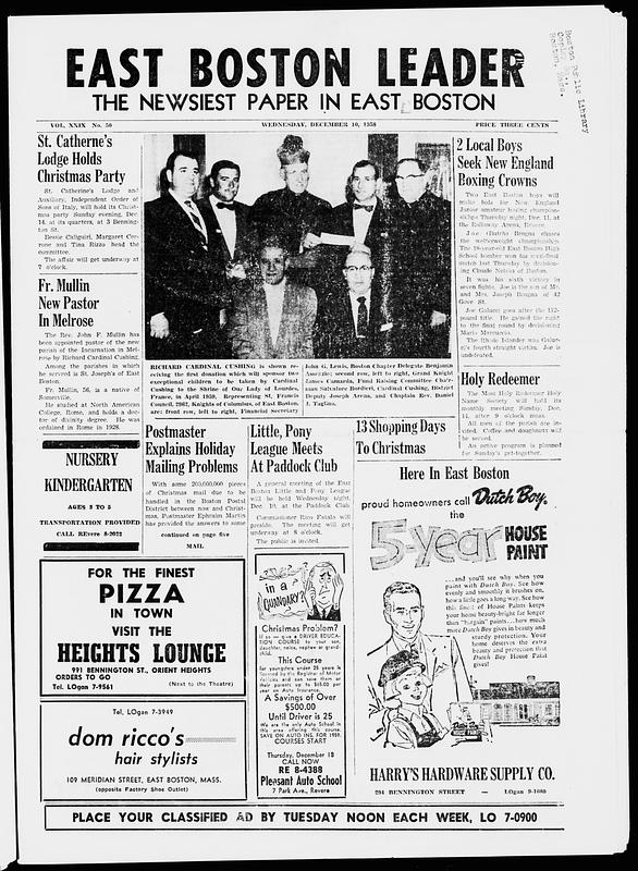 East Boston Leader. December 10, 1958 - Digital Commonwealth