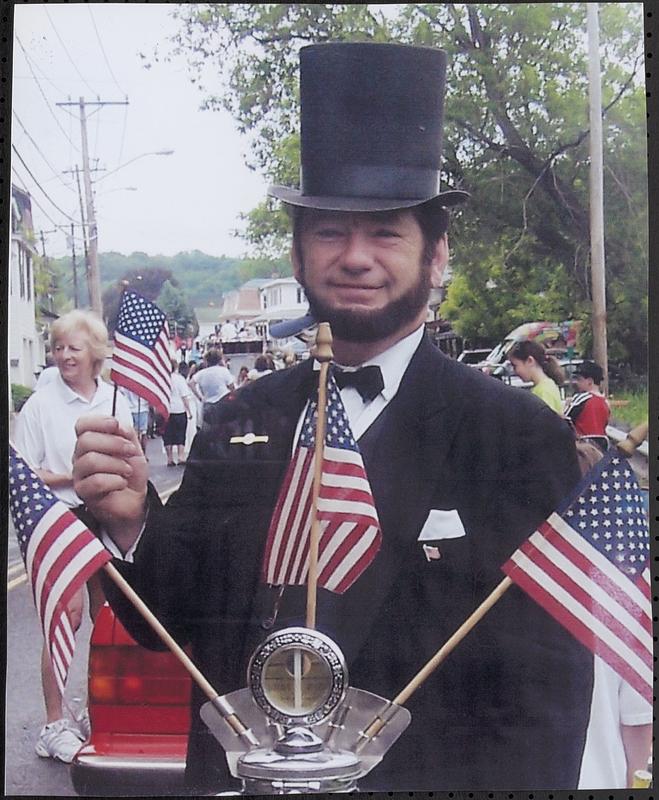 Myron Hood portraying Abe Lincoln - Digital Commonwealth