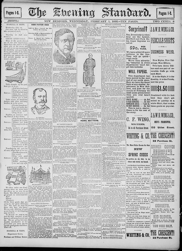 Evening Standard. February 01, 1893 - Digital Commonwealth