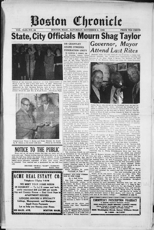 Boston Chronicle. November 08, 1958 - Digital Commonwealth