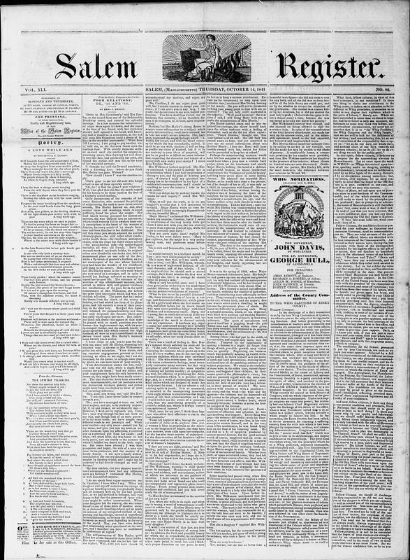 Salem Register. October 14, 1841 - Digital Commonwealth