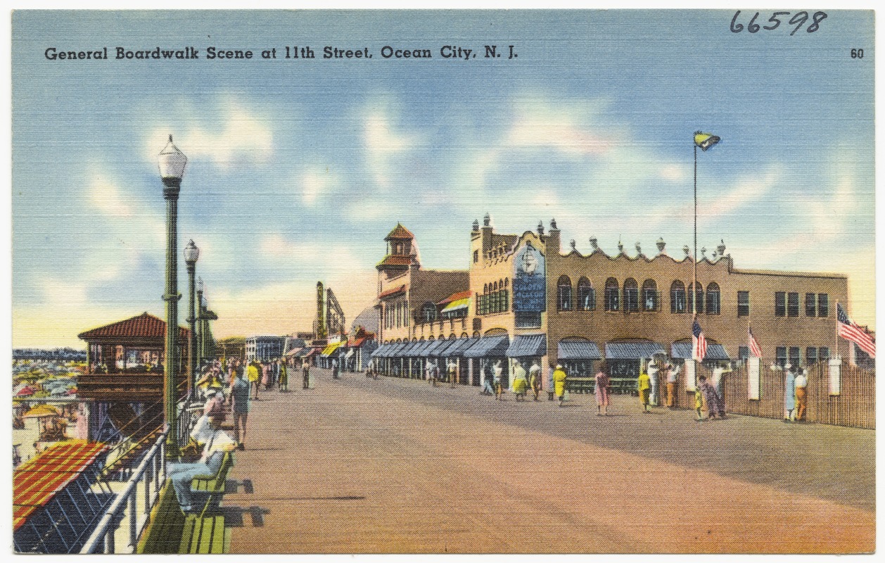 General boardwalk scene at 11th Street, Ocean City, N. J. - Digital ...