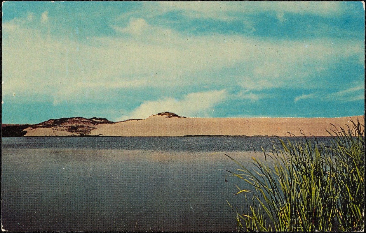 Fresh water lake and dunes. Cape Cod, Mass. - Digital Commonwealth