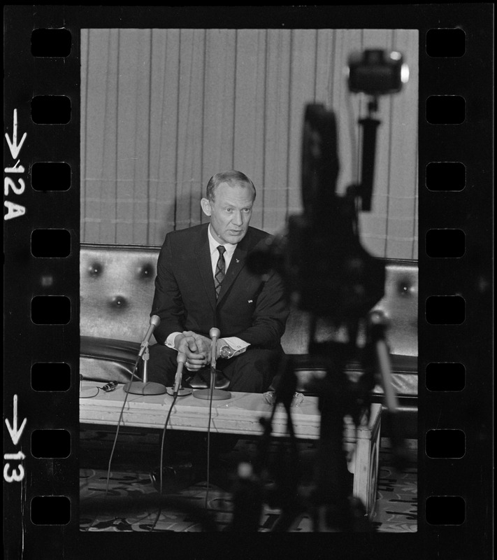 Colonel Buzz Aldrin at press conference before his speaking engagement ...