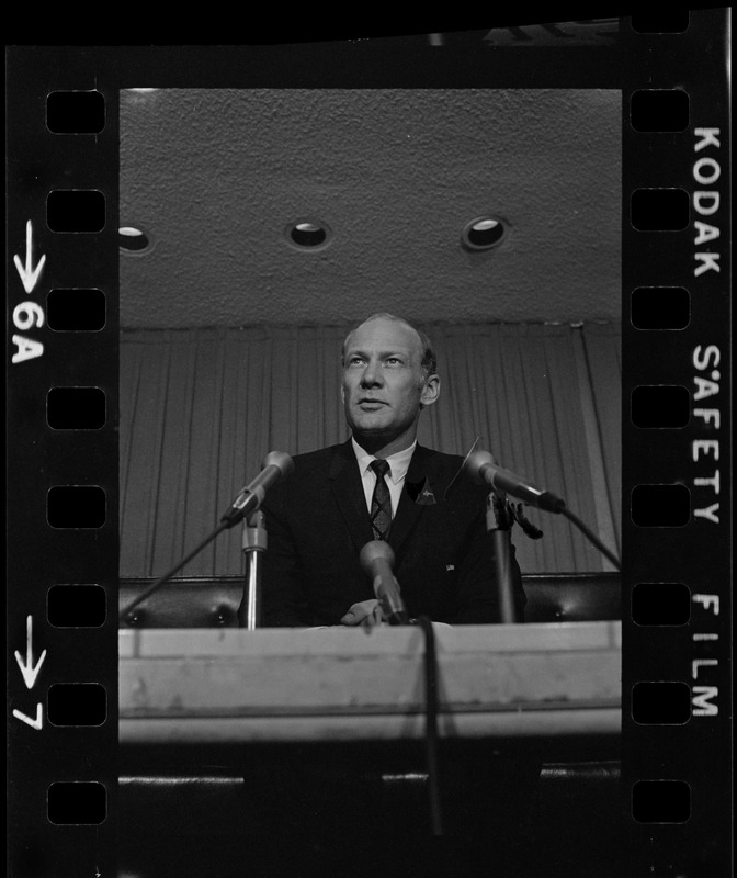Colonel Buzz Aldrin at press conference before his speaking engagement ...