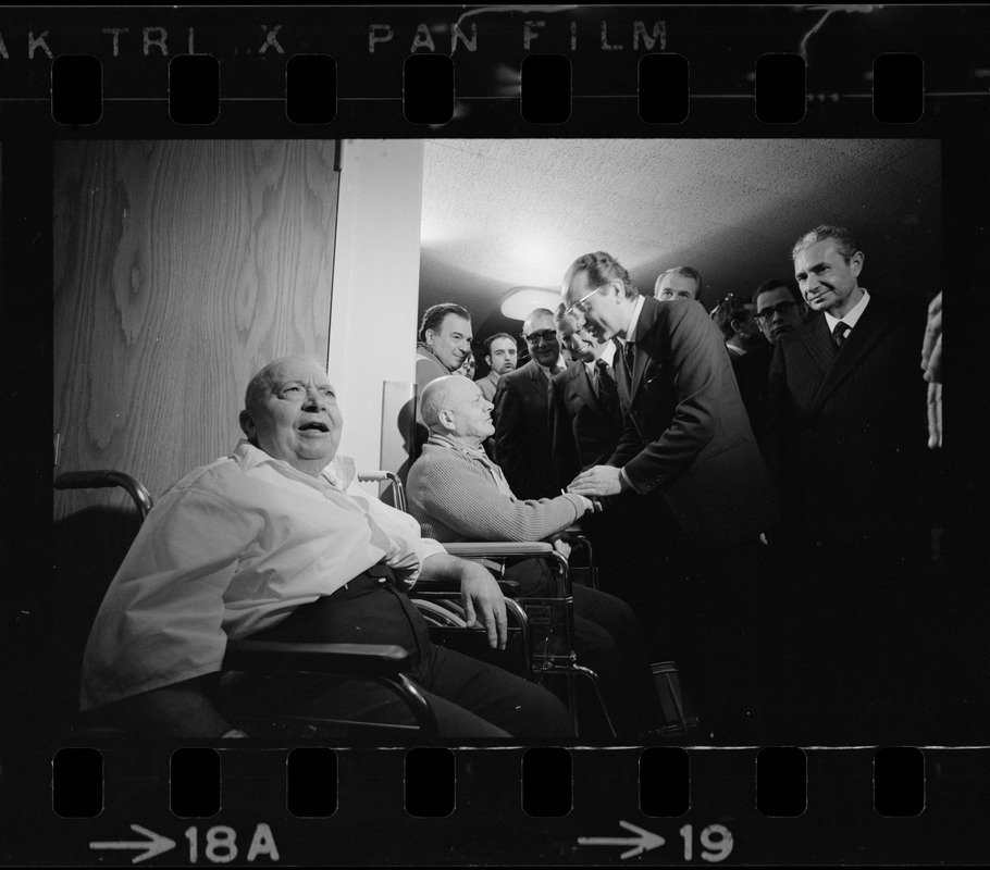 Italian Prime Minister Emilio Colombo at Don Orione Home in East Boston ...
