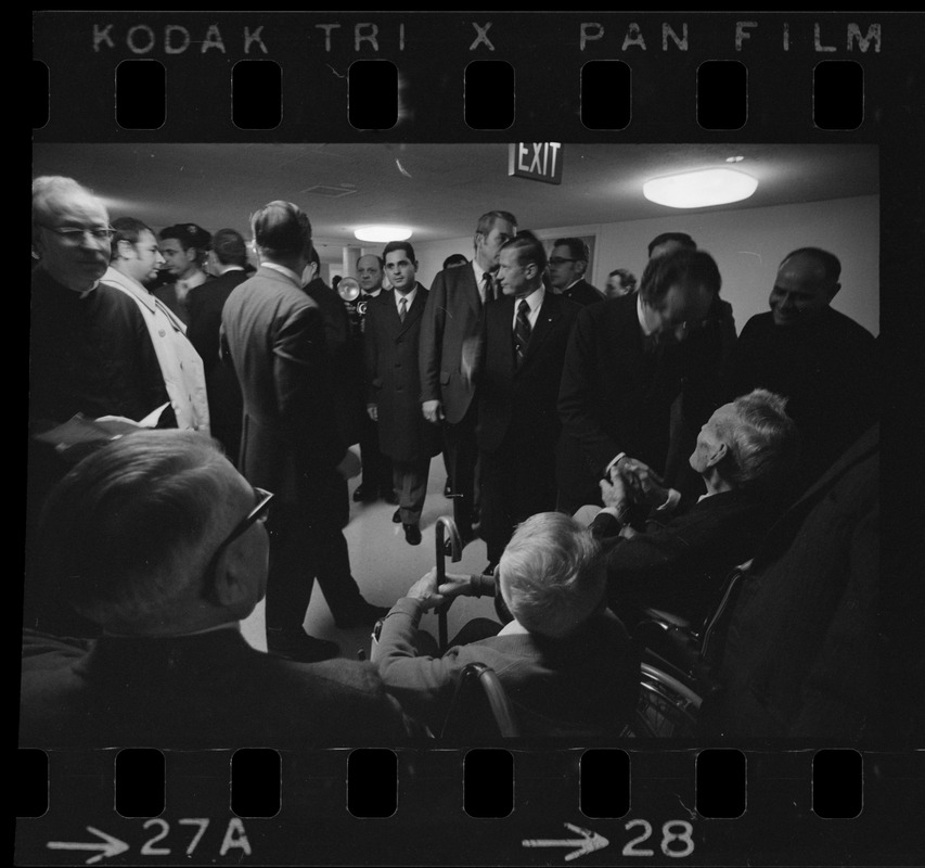 Italian Prime Minister Emilio Colombo at Don Orione Home in East Boston ...