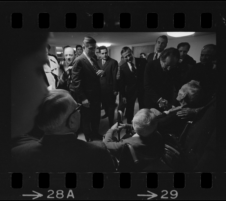 Italian Prime Minister Emilio Colombo at Don Orione Home in East Boston ...