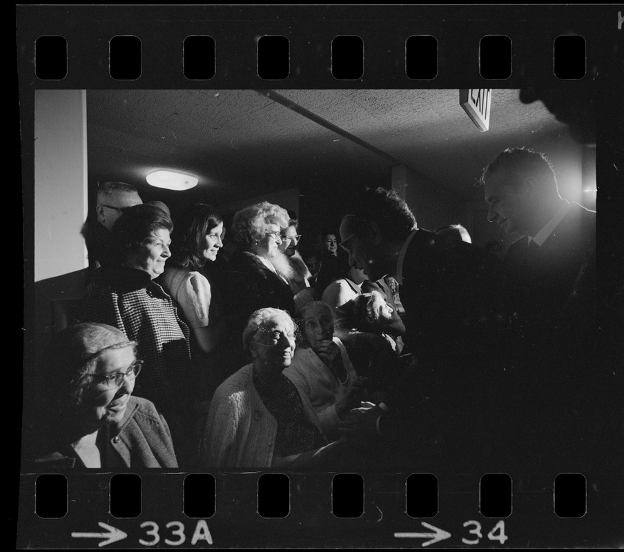 Italian Prime Minister Emilio Colombo at Don Orione Home in East Boston ...