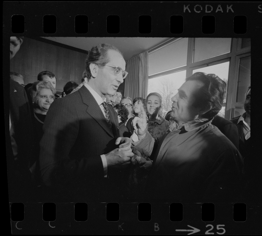Italian Prime Minister Emilio Colombo at Don Orione Home in East Boston ...