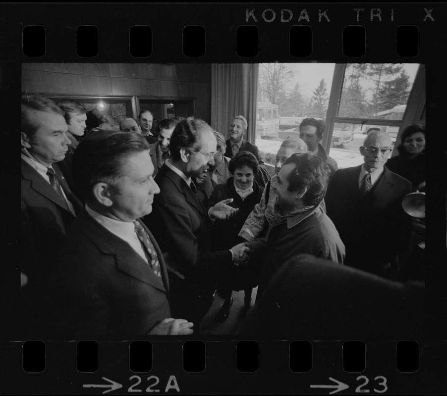 Italian Prime Minister Emilio Colombo at Don Orione Home in East Boston ...