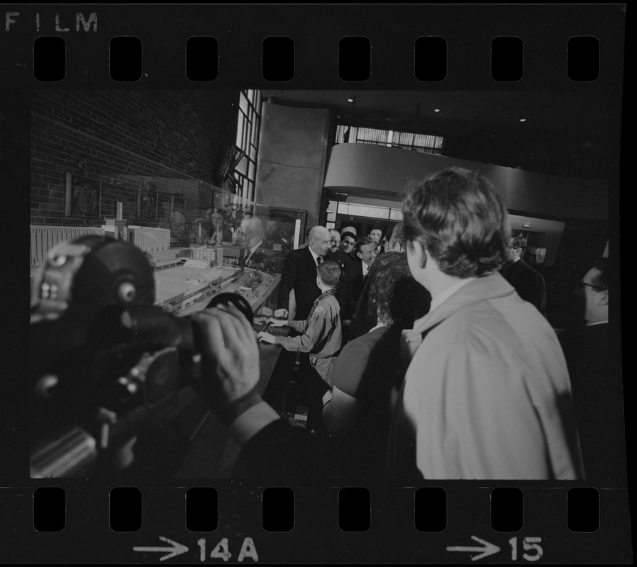 Italian Prime Minister Emilio Colombo at Don Orione Home in East Boston ...