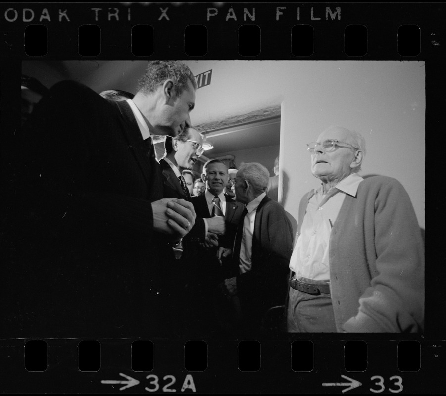 Italian Prime Minister Emilio Colombo at Don Orione Home in East Boston ...