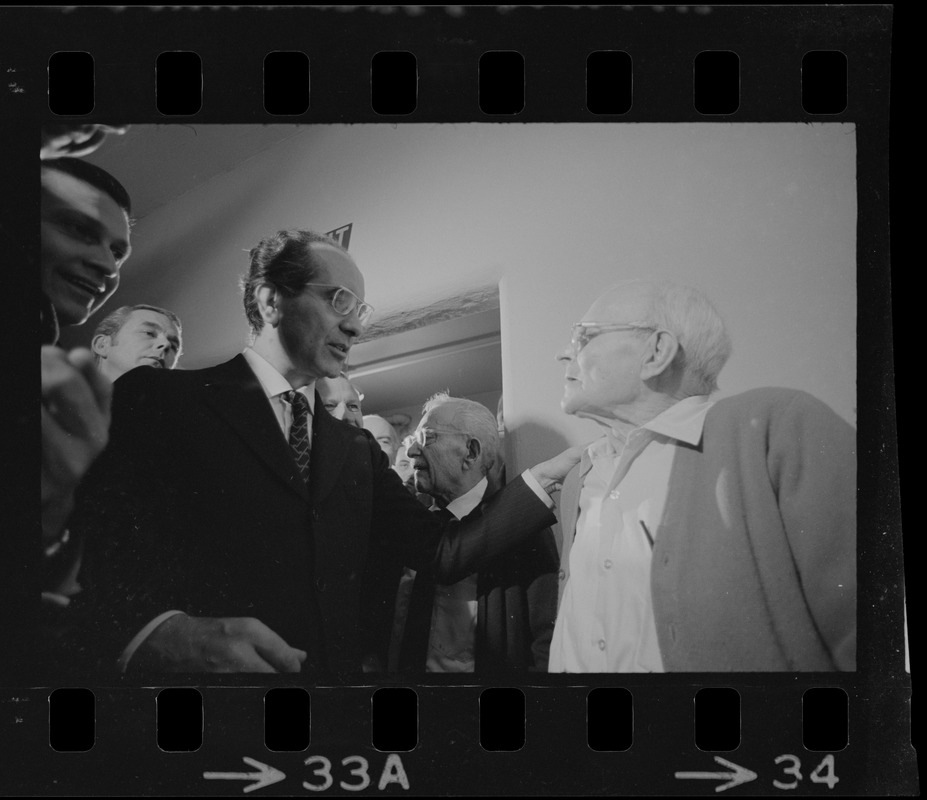 Italian Prime Minister Emilio Colombo at Don Orione Home in East Boston ...