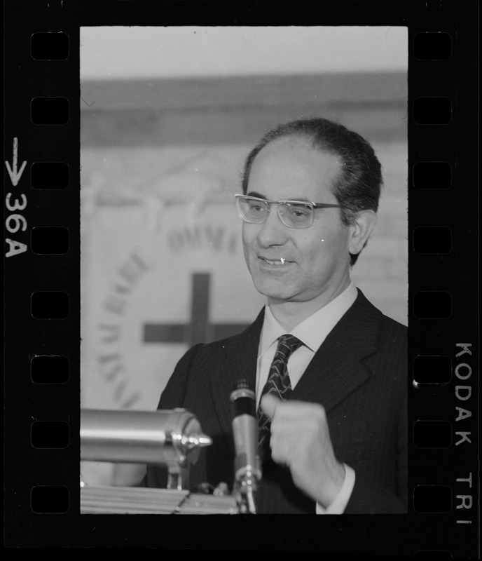 Italian Prime Minister Emilio Colombo speaking at Don Orione Home in ...