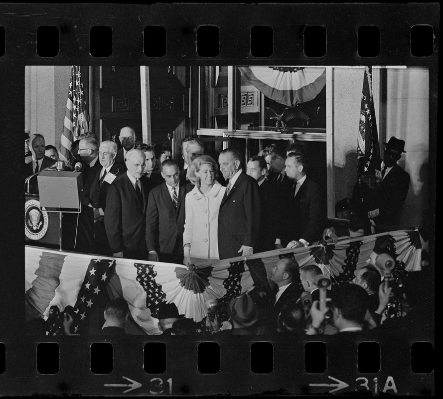 John McCormack, Francis Bellotti, Kathryn White, and Lyndon Johnson at ...
