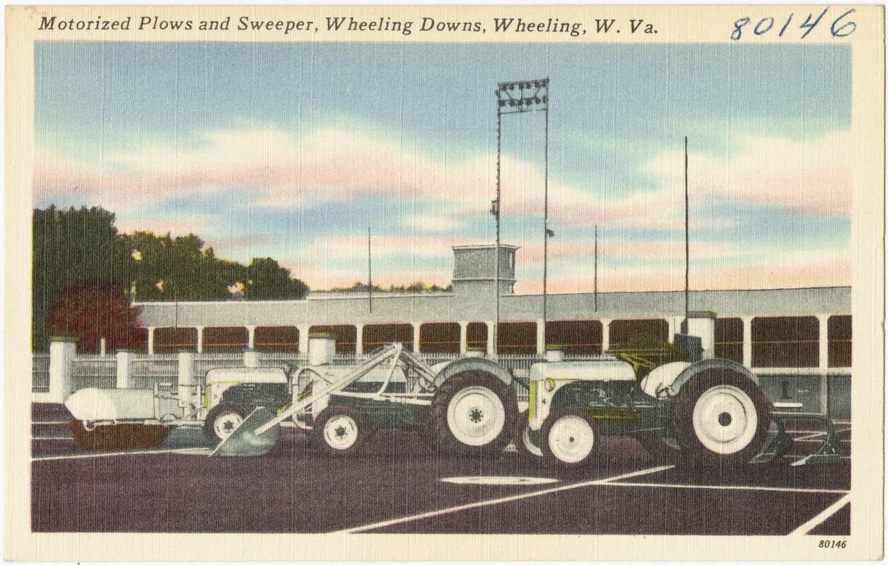 Motorized plows and sweepers, Wheeling Downs, Wheeling, W. Va ...
