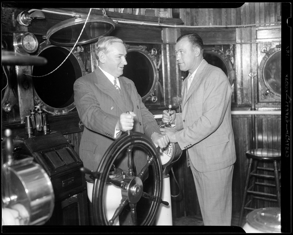 With Jack Sharkey aboard the S.S. Steepler - Digital Commonwealth
