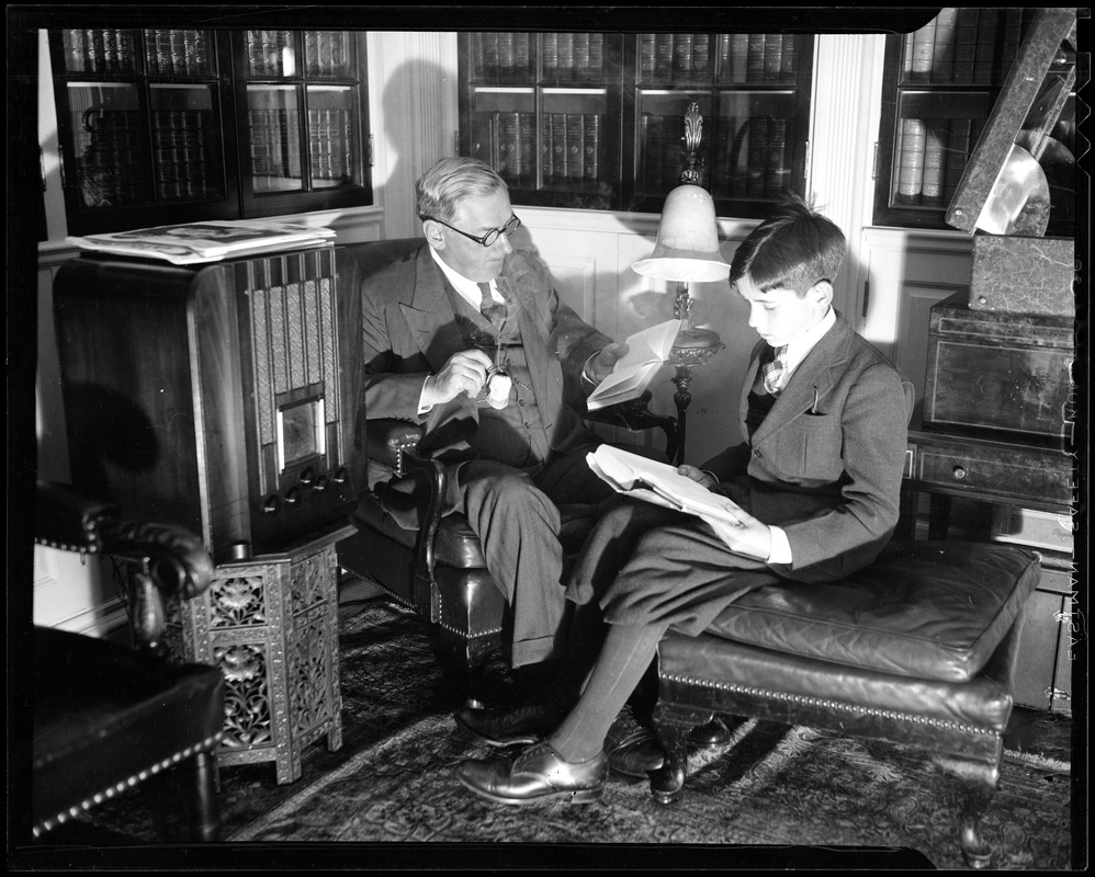 Frances Curley with his dad - Digital Commonwealth