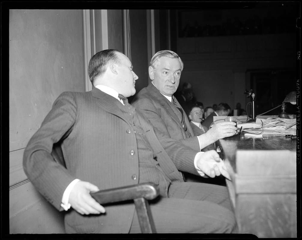 Governor Curley shown at Hultman hearing - Digital Commonwealth