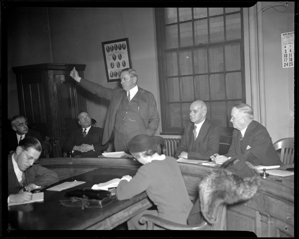 Governor shown with Dean Gleason Archer and Rec. Frank Goodwin ...