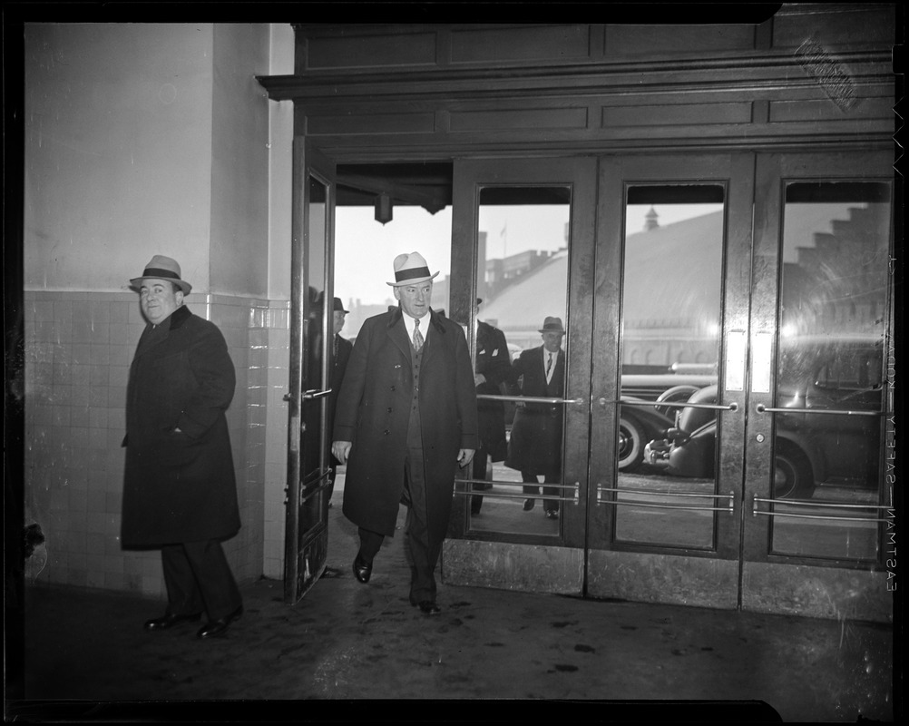 Governor Curley shown with Francis Curley, Mr. and Mrs. Edward C ...