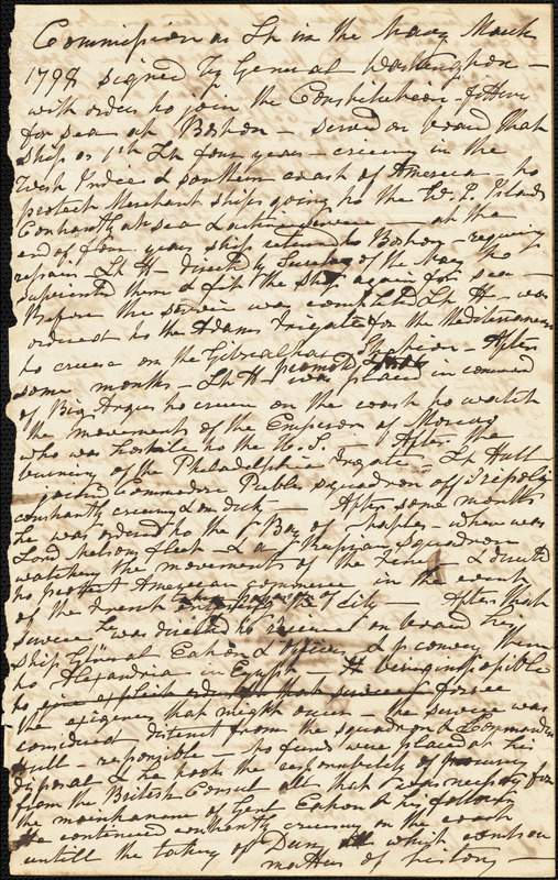 Hull, Ann McCurdy Hart. Outline of Isaac Hull's life, in her ...