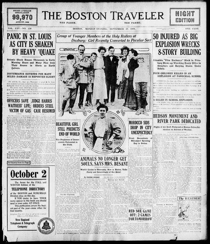 The Boston Traveler. September 27, 1909 - Digital Commonwealth
