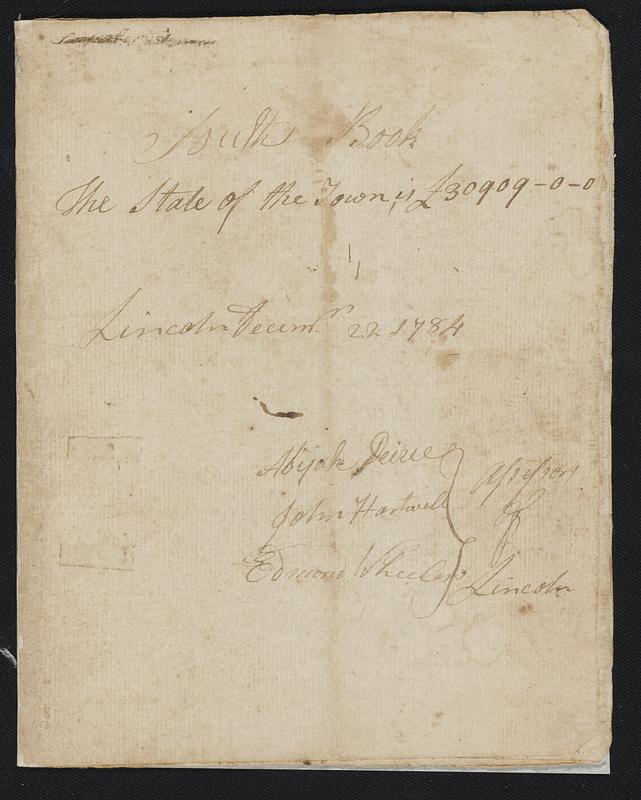 The south book, 1784 - Digital Commonwealth