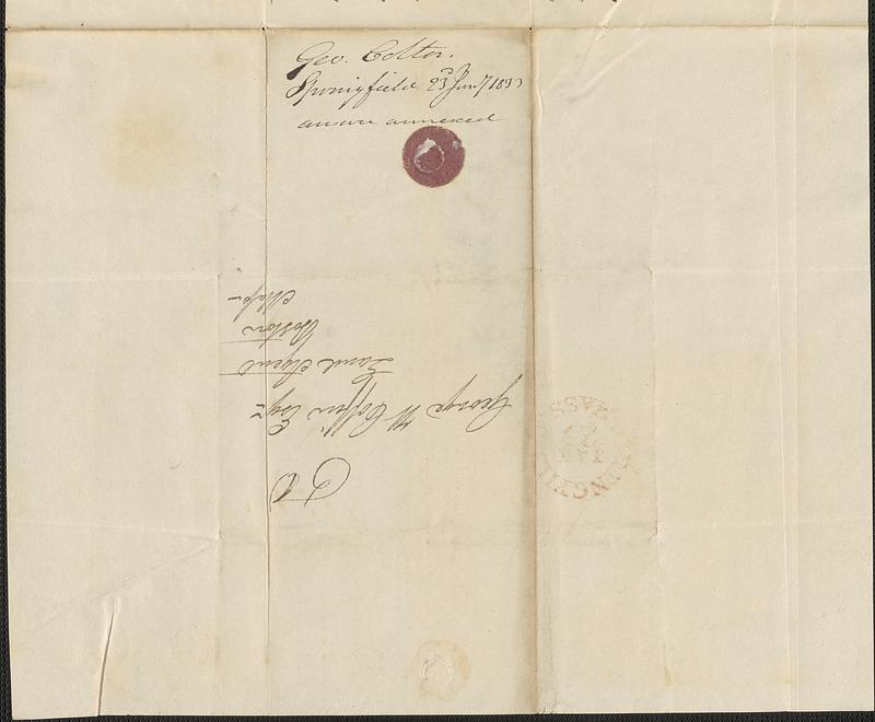 George Colton to George Coffin, 23 January 1833 - Digital Commonwealth