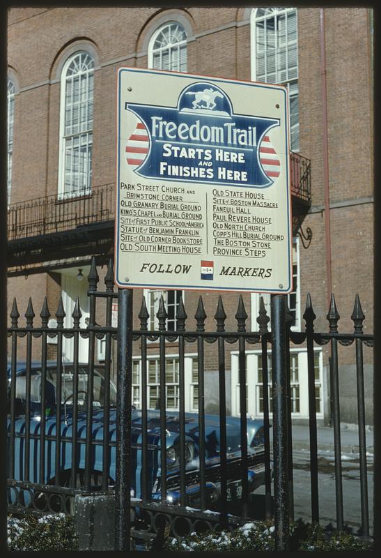 Freedom Trail sign, Boston - Digital Commonwealth