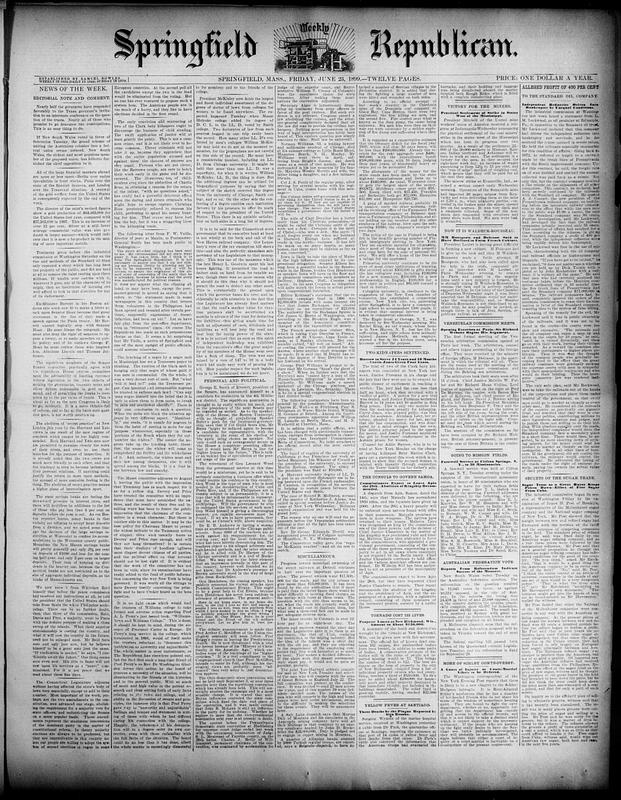 Springfield Weekly Republican - Digital Commonwealth