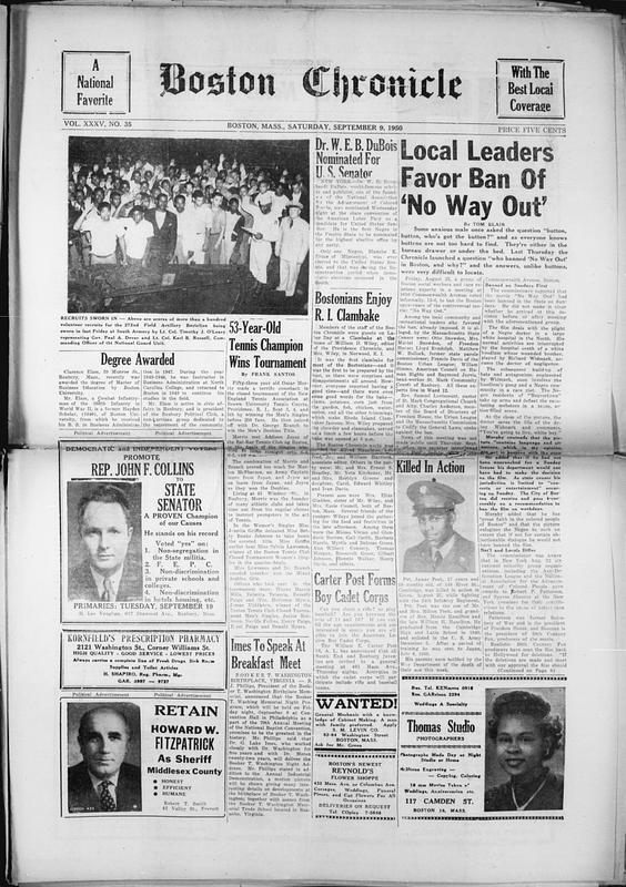 Boston Chronicle. September 09, 1950 - Digital Commonwealth