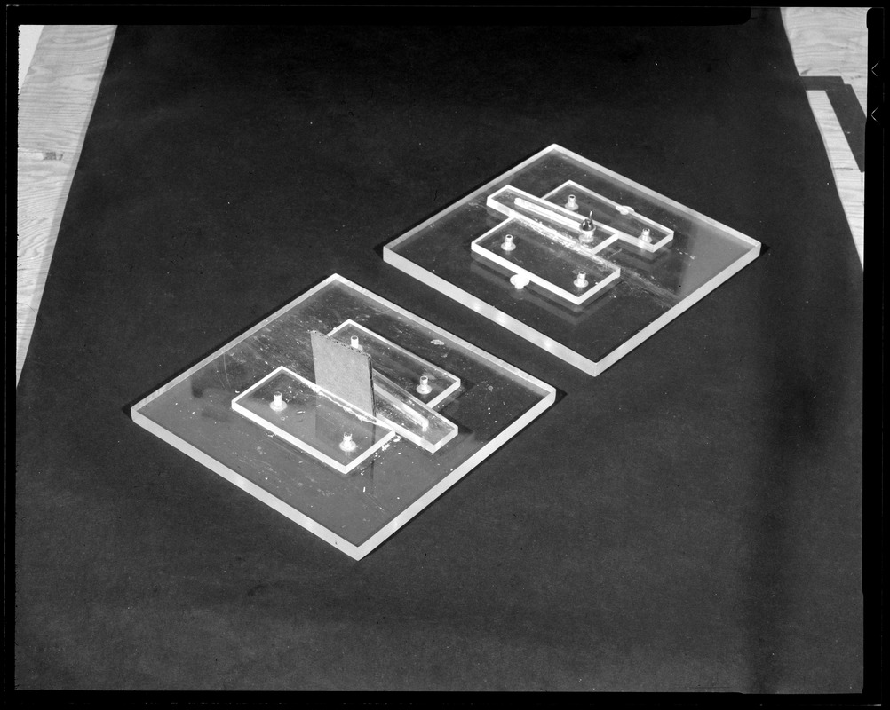Packaging, jig fixture for Instron testing machine - Digital Commonwealth