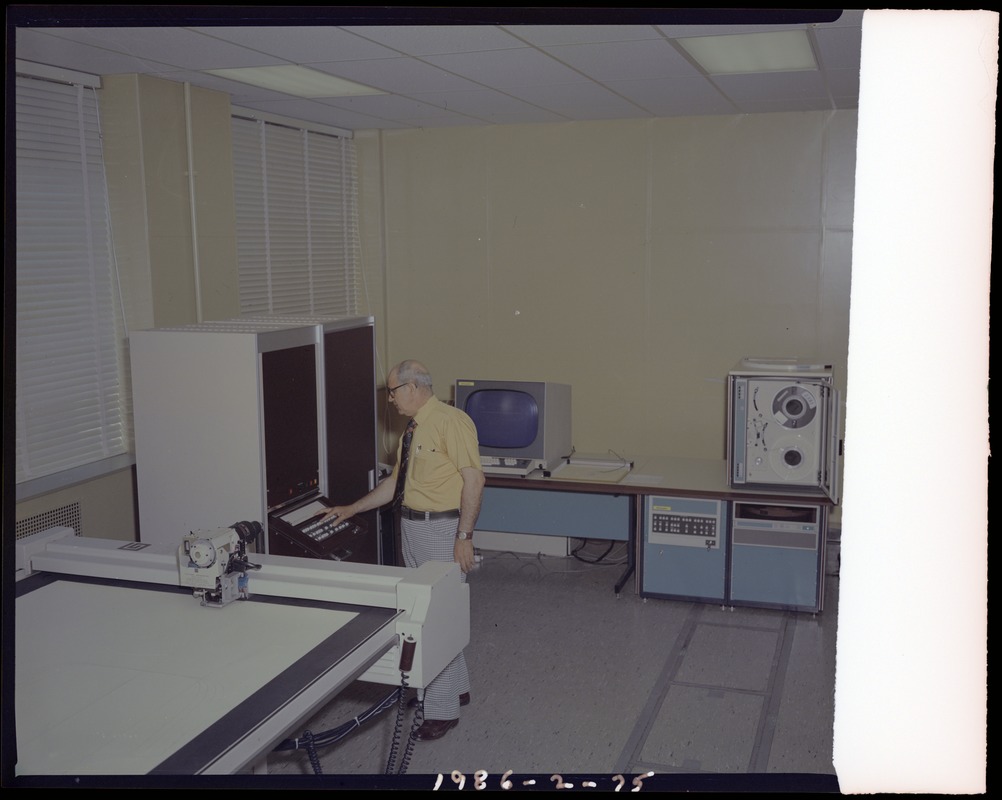 CEMEL- clothing, pattern cutting machine - Digital Commonwealth