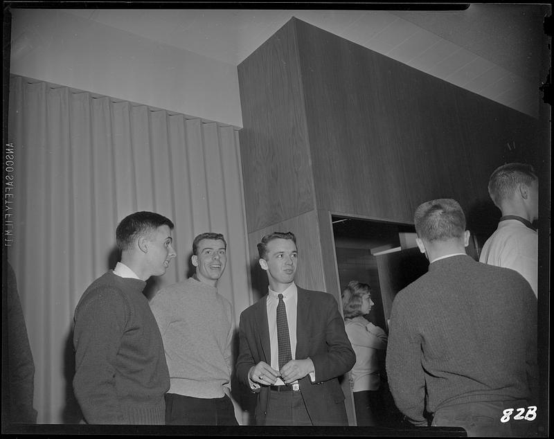 Some men standing around - Digital Commonwealth