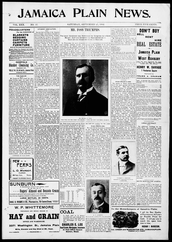 Jamaica Plain News. September 27, 1902 - Digital Commonwealth