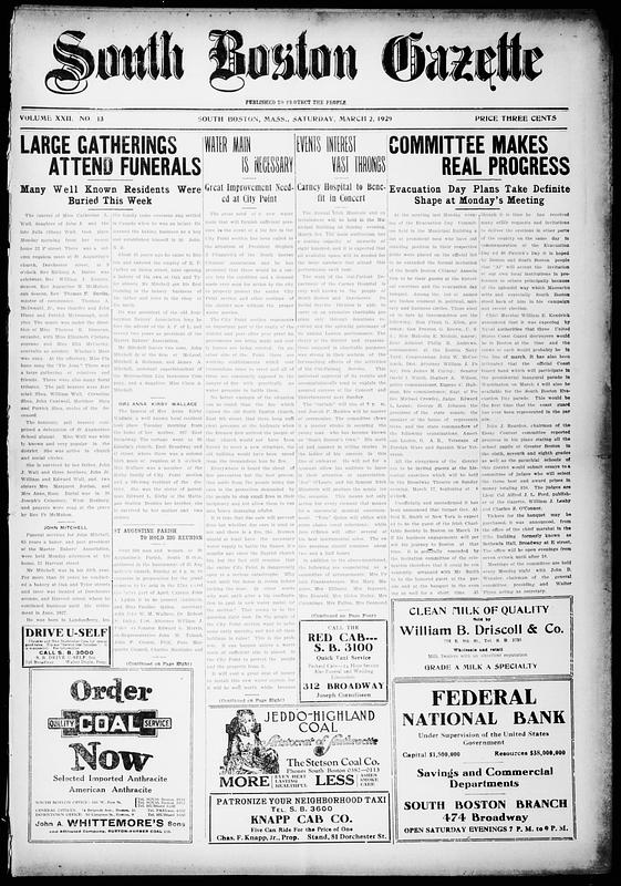 South Boston Gazette, March 02, 1929 - Digital Commonwealth