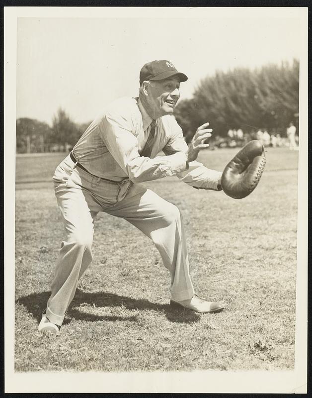 Catching For His Yanks George Ruppert, brother of the late colonel ...