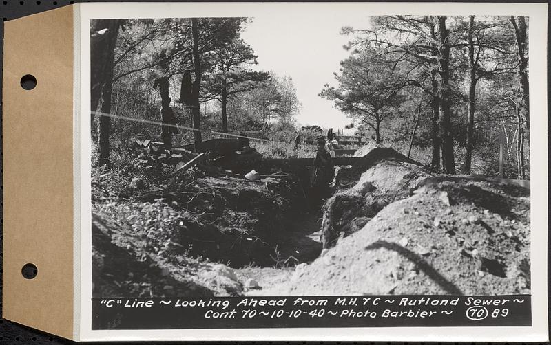 Contract No. 70, WPA Sewer Construction, Rutland, "C" line, looking ...