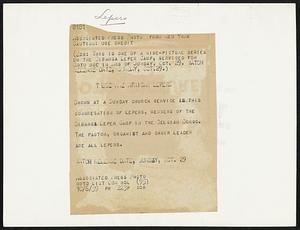 These are African Lepers. Shown at a Sunday church service is this ...