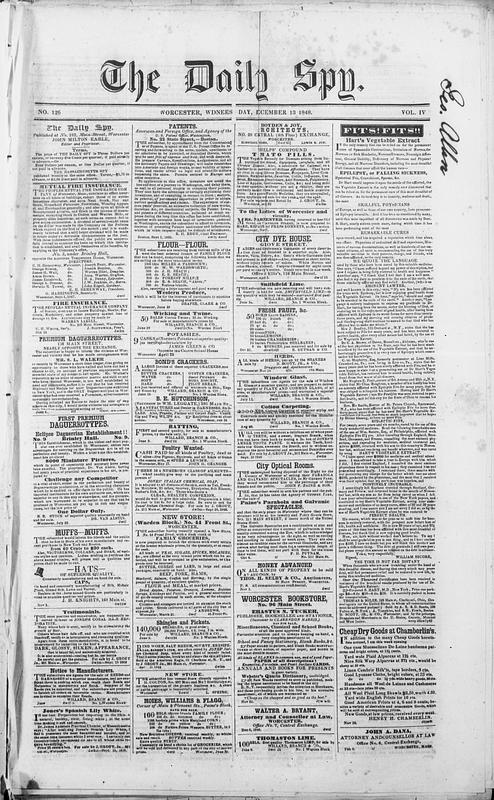 The Daily Spy. December 13, 1848 - Digital Commonwealth