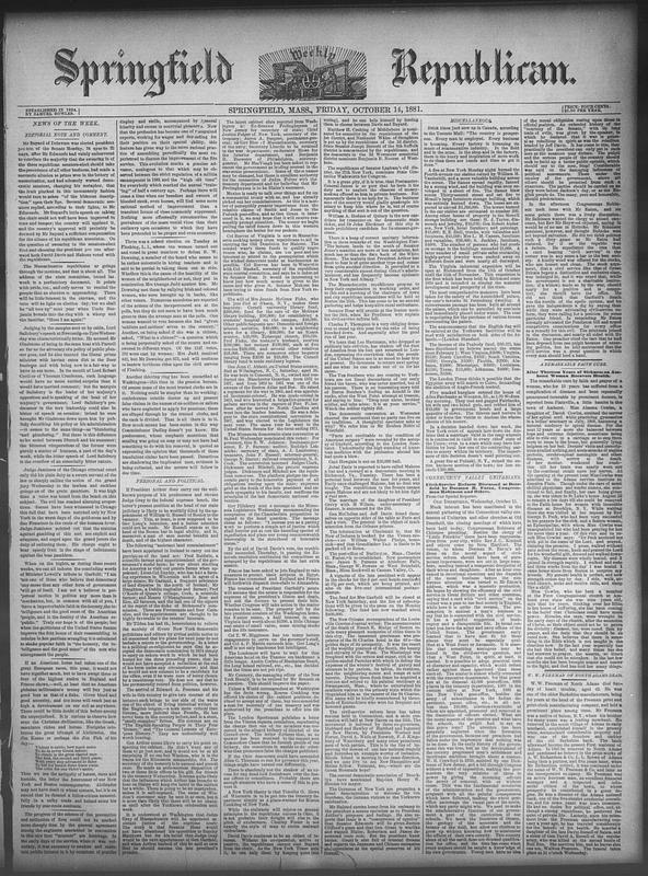 Springfield Weekly Republican - Digital Commonwealth