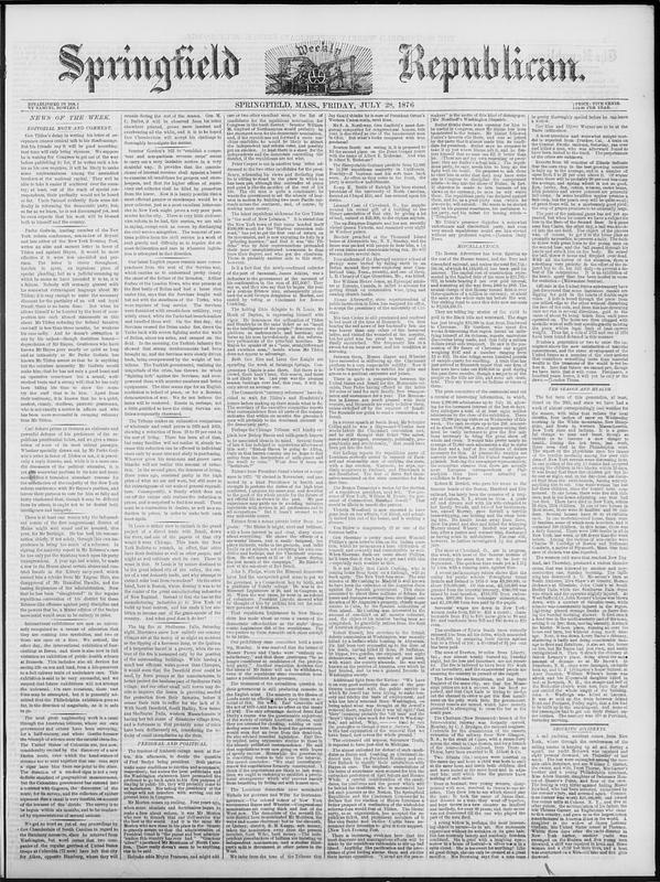 Springfield Weekly Republican - Digital Commonwealth