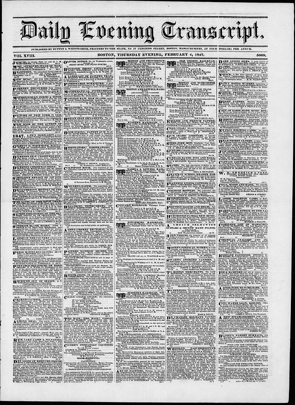 Daily Evening Transcript - Digital Commonwealth