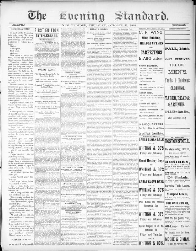Evening Standard. October 11, 1888 - Digital Commonwealth