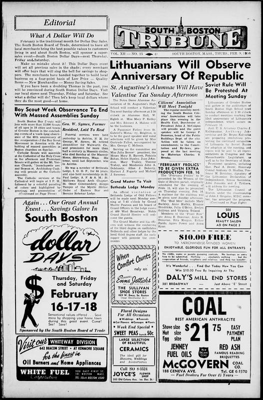 South Boston Tribune. February 09, 1950 - Digital Commonwealth
