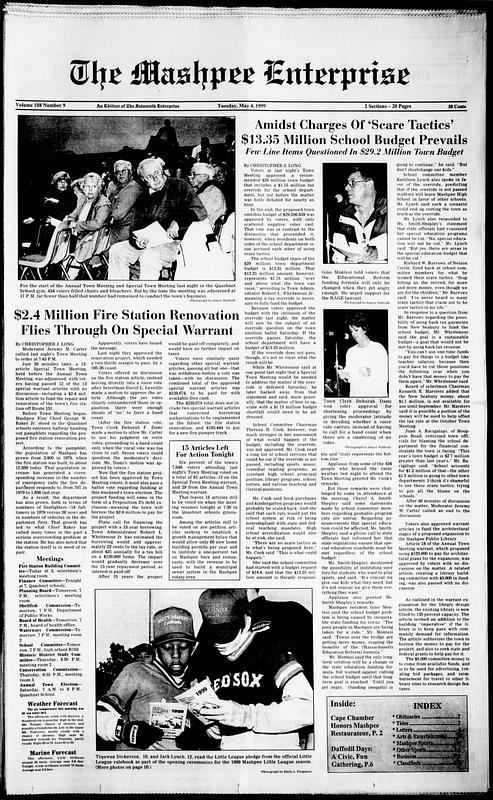The Mashpee Enterprise. May 04, 1999 - Digital Commonwealth